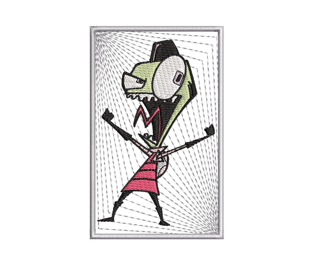 Invader Zim Big Eye, Mouth Open and Fists up Fan Patch ZIM 2.5x4.0 - Etsy