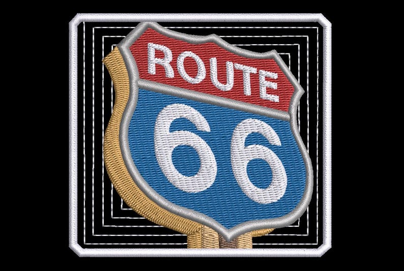 Route 66 Sign - Iron-on / Velcro 3.5"x3.3" - Etsy