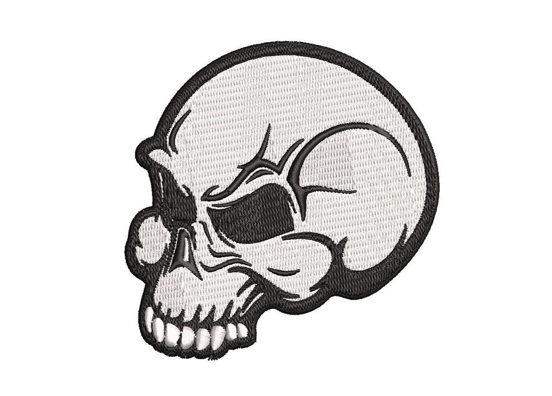 SKULL Patch - Iron-on / Velcro (2 Sizes) 3.4"x3.5" & 2.4"x2.5" - Etsy