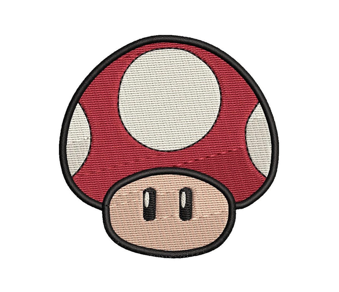 Super Mario Bros Mushroom Power UP Fan Patch - Iron-on / Velcro (3 ...