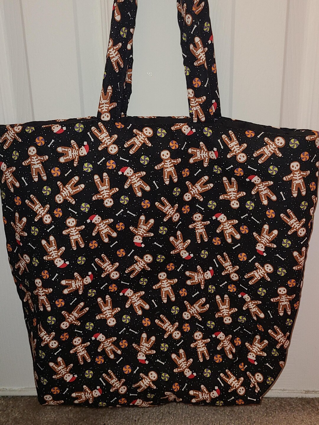 Skeleton Gingerbread Spooky Christmas Tote Bag Purse - Etsy