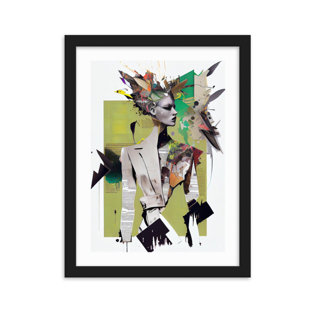 Elle High Fashion Editorial Collage Art Framed - Etsy