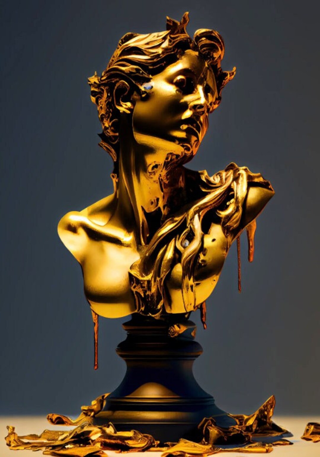 Gold Greek God Medusa Printable Artwork/wall Art - Etsy