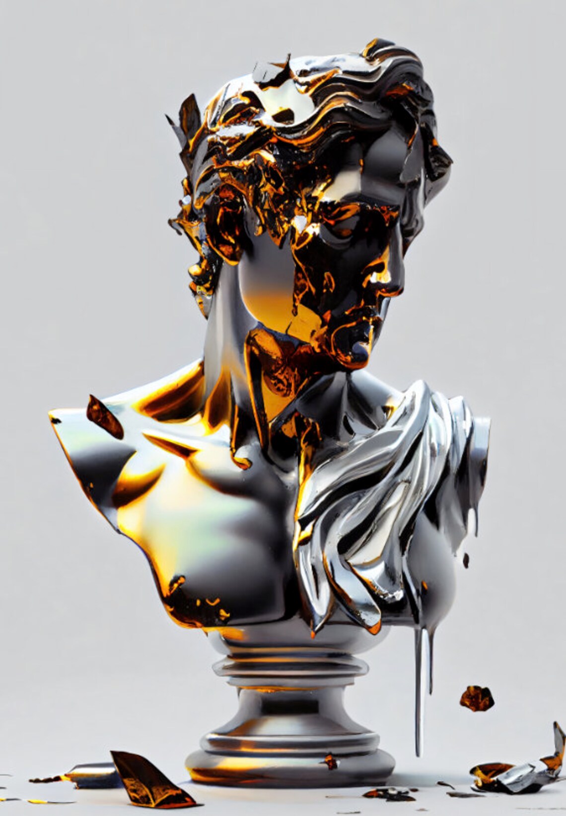 Gold Greek God Titus Printable Artwork/wall Art - Etsy