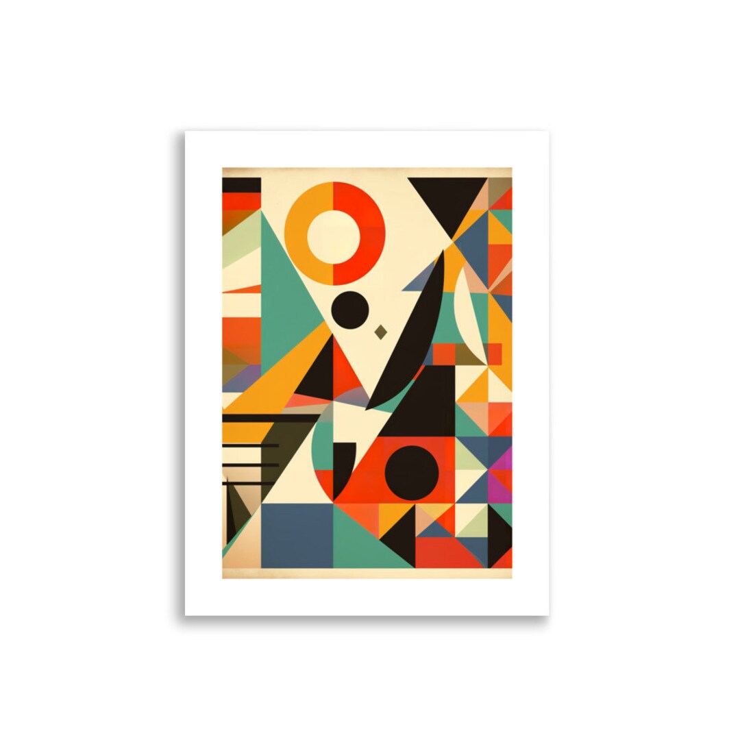 Geodome 60s Inspired Poster Geometric Style Art Print - Etsy