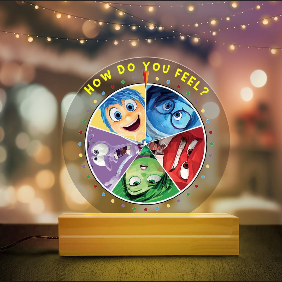 Go to Sleep Anxiety Inside Out Night Light, Inside Out 2 Movie Room ...