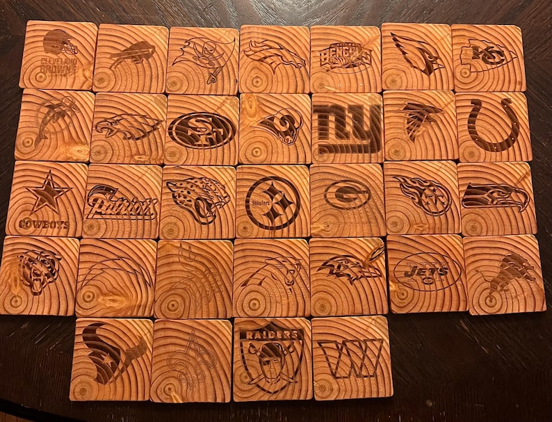 Laser Engraved Wooden Coasters - Etsy