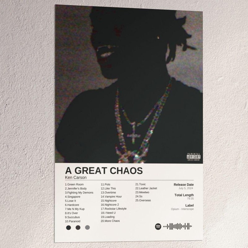 Ken Carson a Great Chaos Poster - Etsy