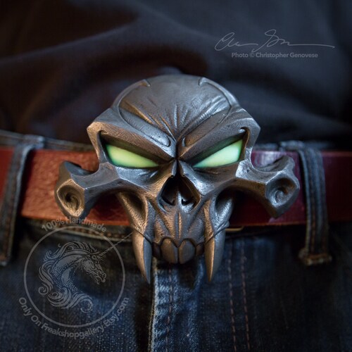 Belt Buckle Alien Steampunk Skull UFO Belt Buckle Davy Jones - Etsy