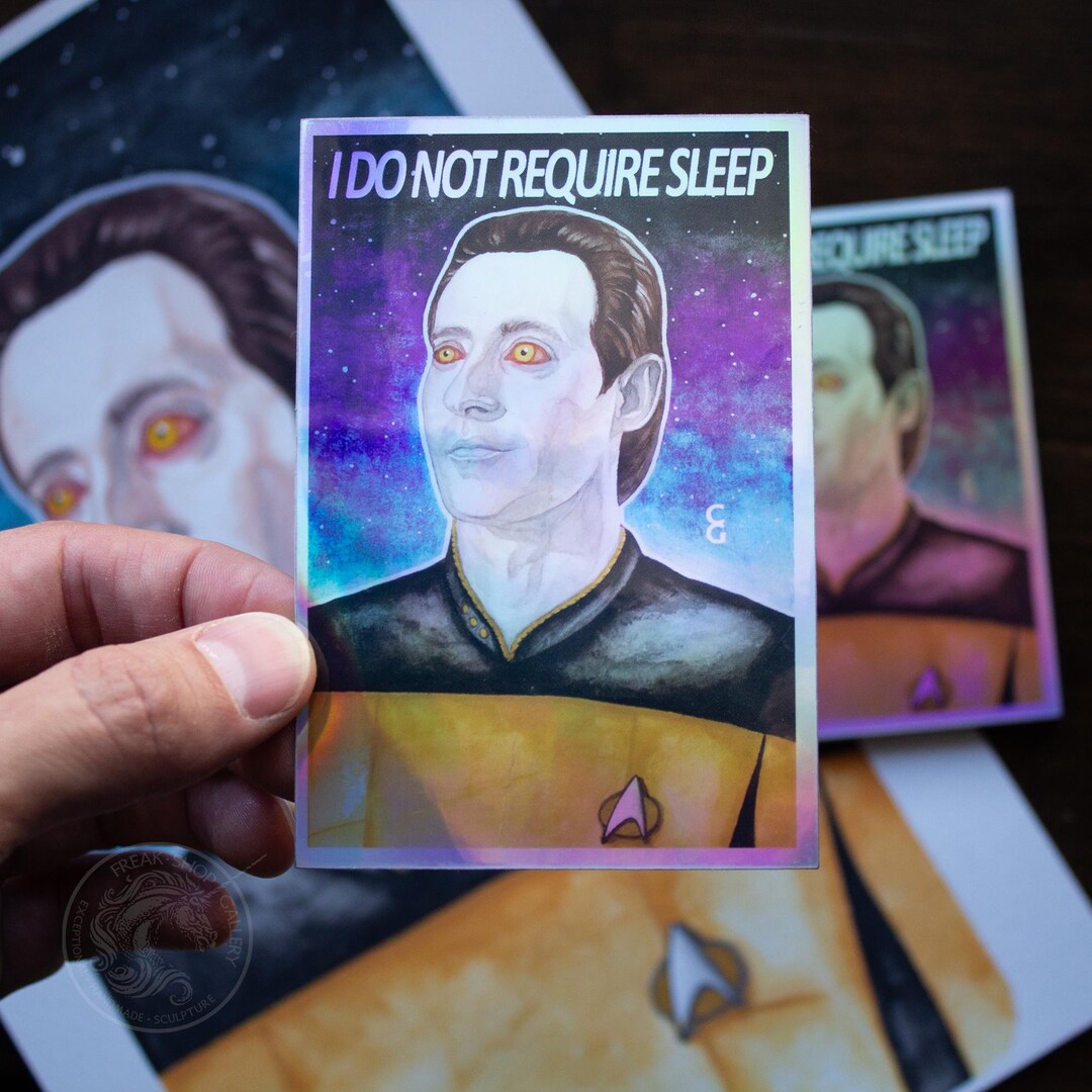 Mr Data TNG Holographic Sticker - Etsy