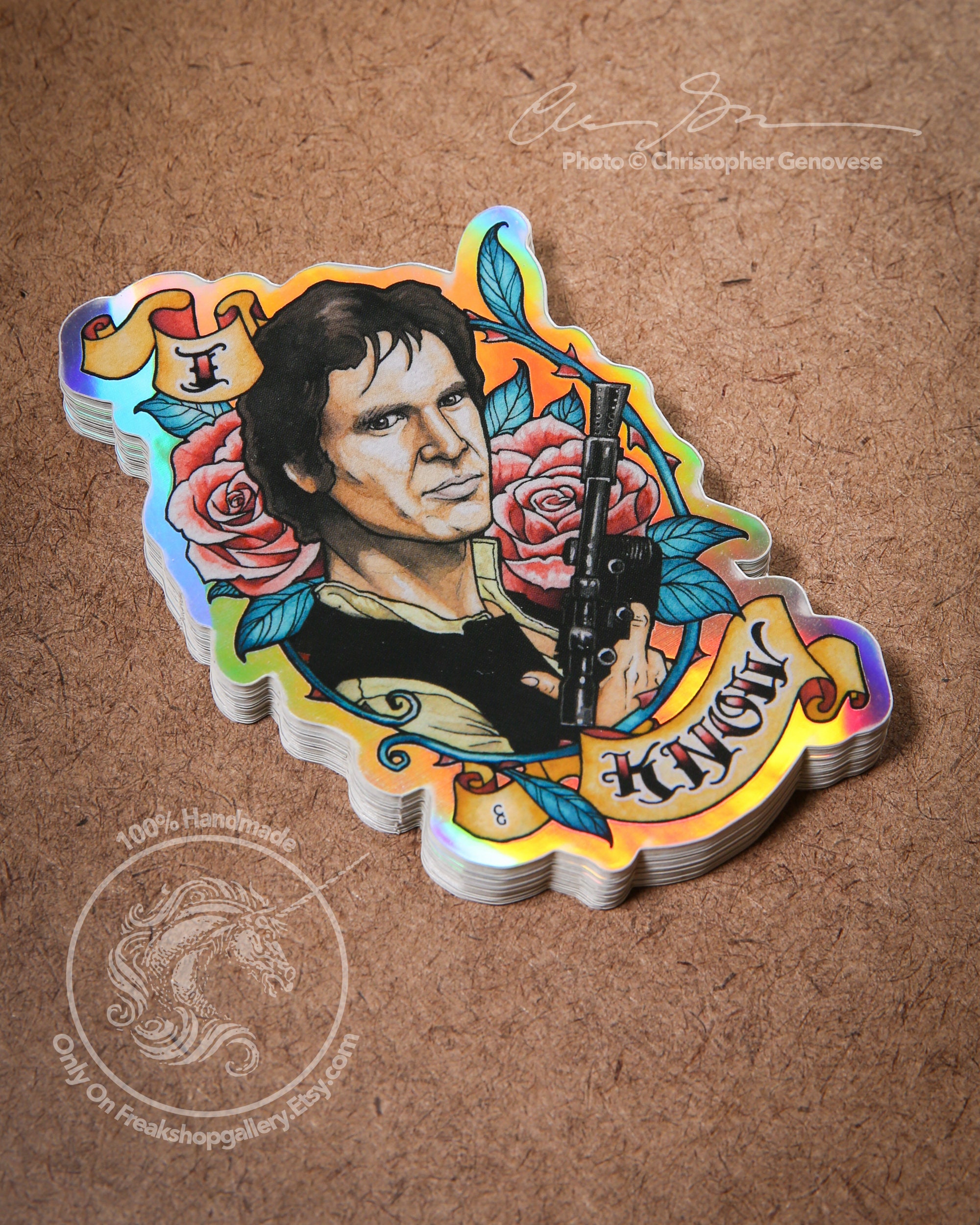 Han Solo Holographic Sticker | Etsy