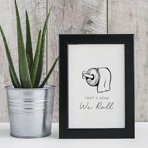 Toilet Paper Label,toilet Poster,funny Bathroom Decor, Restroom Art ...