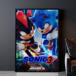 Sonic the Hedgehog 3 Movie Poster,film Poster，canvas Poster，wall Art ...