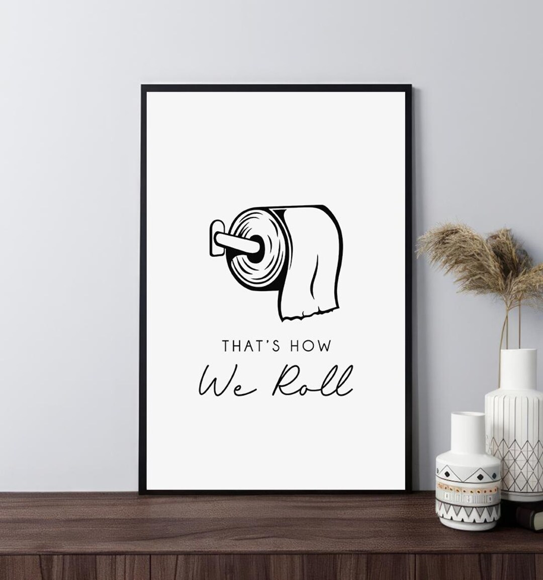 Toilet Paper Label,toilet Poster,funny Bathroom Decor, Restroom Art ...