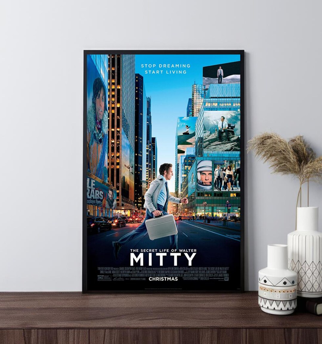 The Secret Life of Walter Mitty (2013) Movie Poster,retro Movie Posters ...