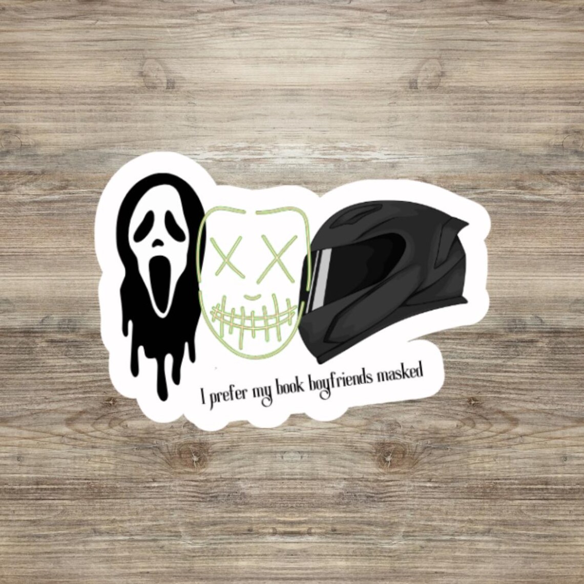 Masked Men Book Boyfriend Merch Sticker Created for Book Lovers. for ...