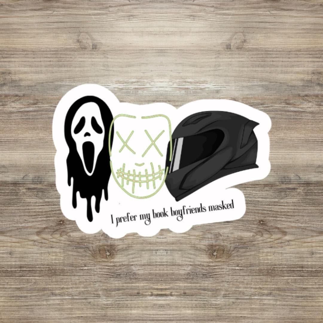 Masked Men Book Boyfriend Merch Sticker Created for Book Lovers. for ...