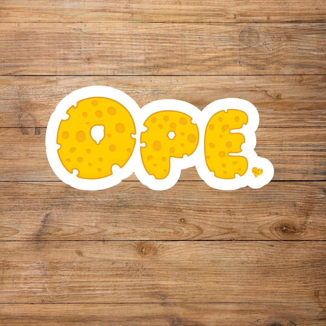 Ope Cheesy Sticker - Midwest Sticker for Kindle, Laptop, Water Bottle ...
