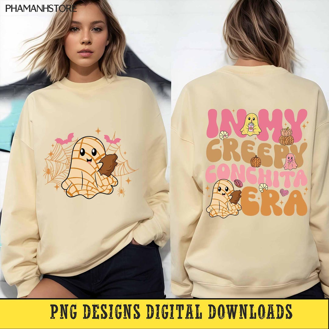 In My Creepy Conchita Era Png, Mexican Ghost Png, Pantasmas Ghost Conchas Png, Spooky Conchas ...