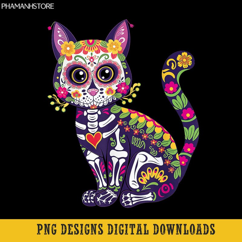 Day of the Dead Cat - Etsy