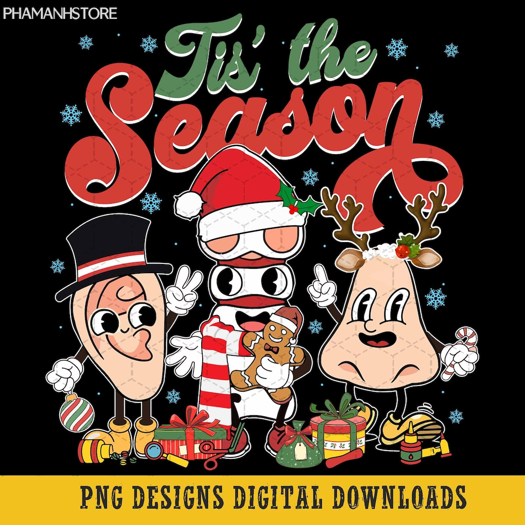 ENT Nurse Christmas PNG, Gift for Ear Nose and Throat Doctor, Cute ENT ...