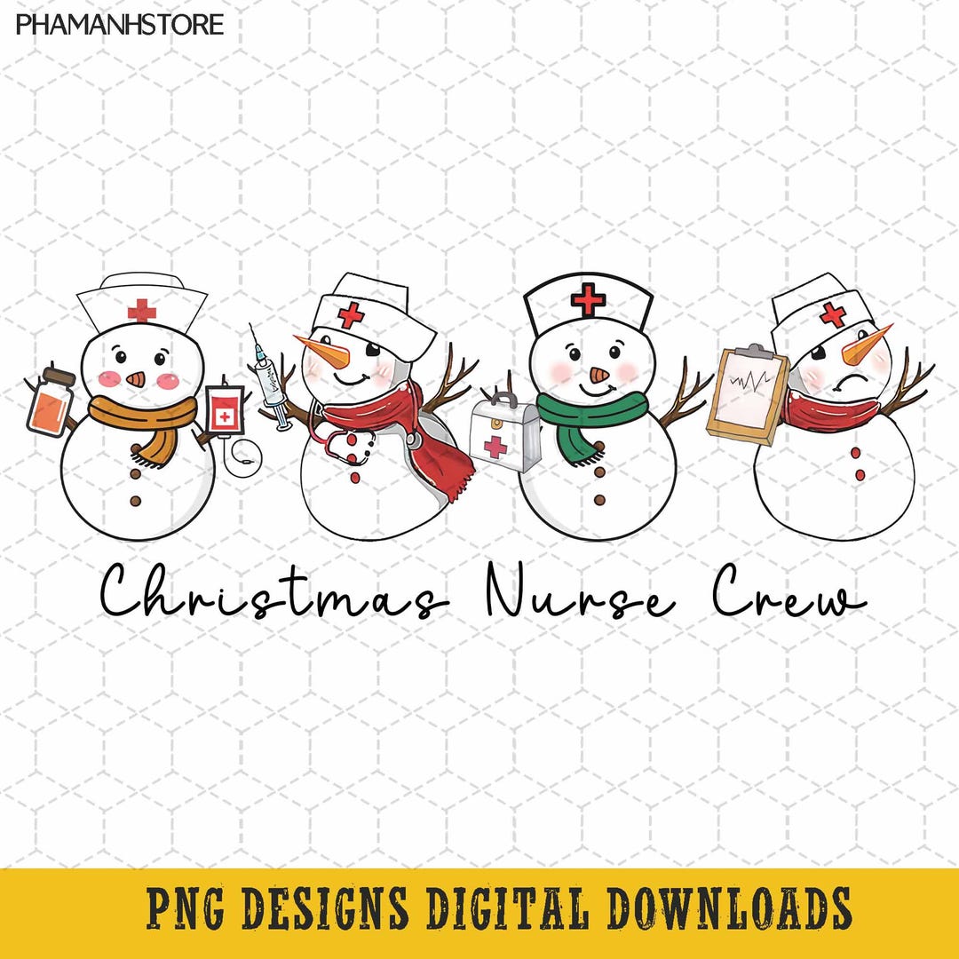 Christmas Nurse Crew Png, Snow Cute, Nurse Png, Chritsmas Nurse Png ...
