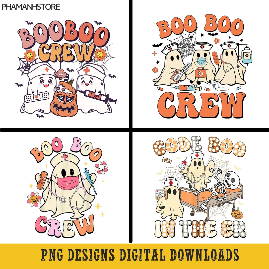 4 PNG Boo Boo Crew, Cute Ghost Png, Ghost Nurse Png, Funny Nurse Png ...