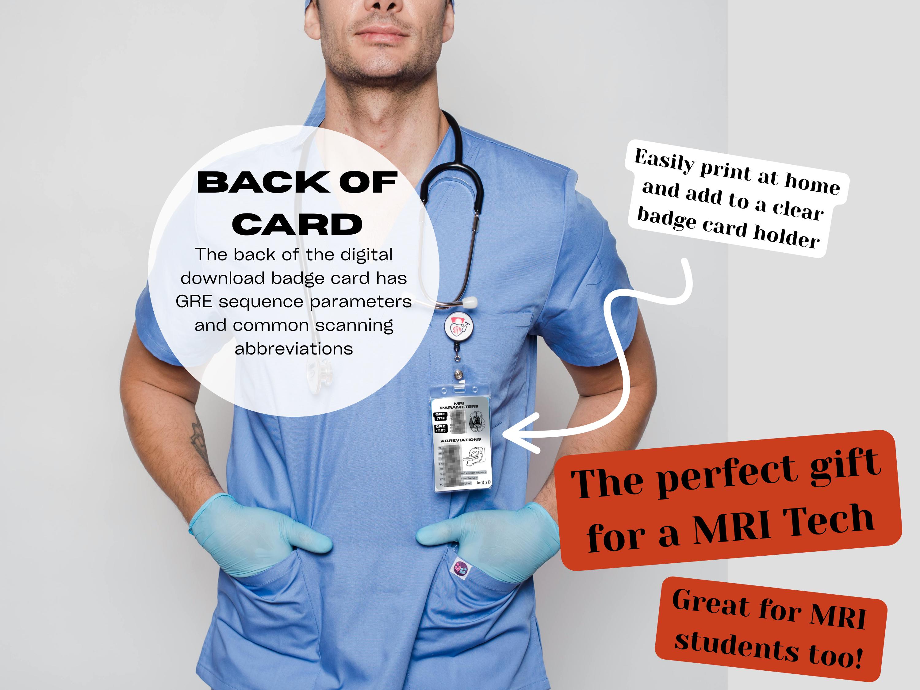 MRI Tech Badge Buddy: Scanning Parameters Cheat Sheet (digital Download ...