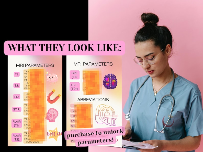 MRI Parameter Badge Buddy: Radiology Cheat Sheet (digital Download ...