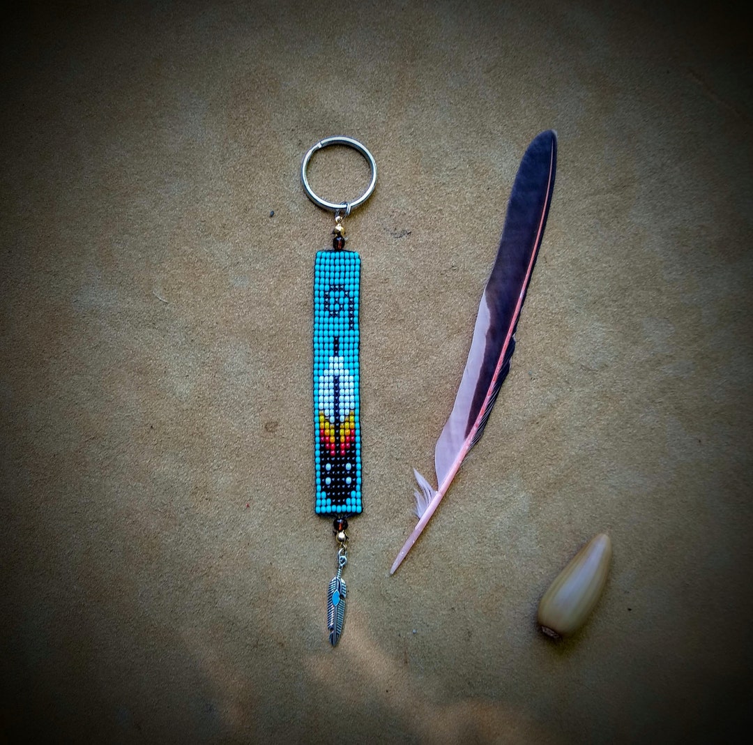Falling Feather. Key Chain. Purse Charm. Bag Charm. - Etsy