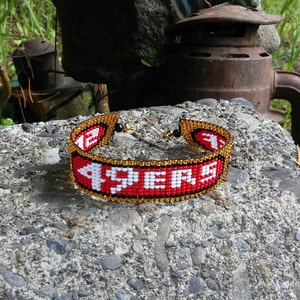 49ers Bracelet. San Francisco Forty Niners. Football Team. NFL. Beaded ...