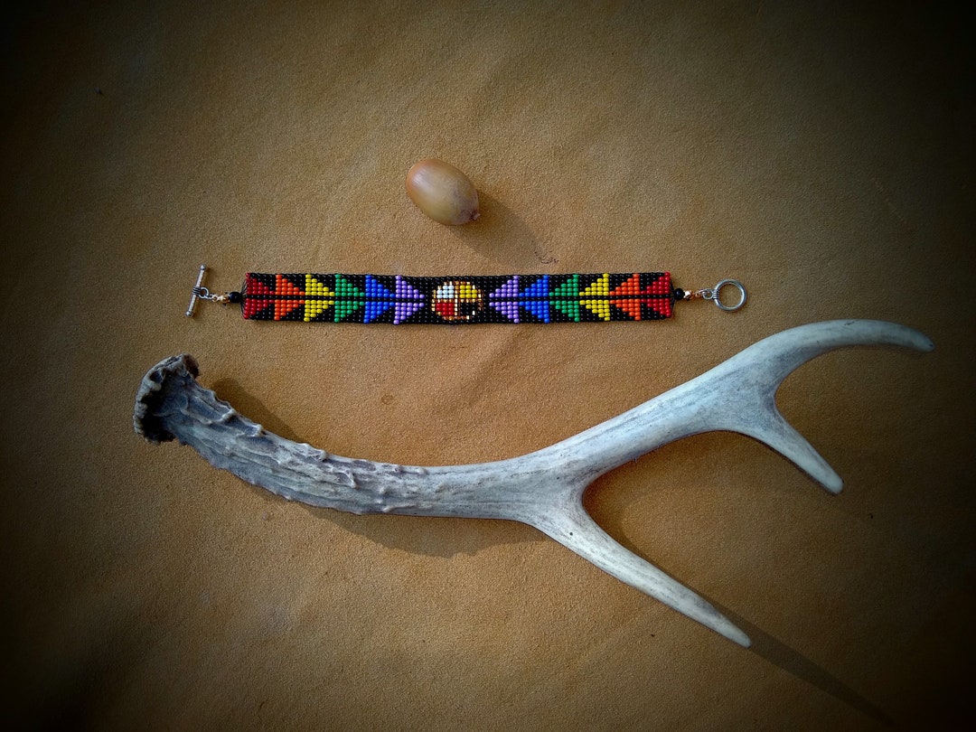 Sturgeon Back. Medicine Wheel. Basket Weave Design. Rainbow. Gay Native ...
