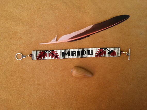MAIDU. Maidu Tribe. Native.beaded Bracelet. Loom Work. - Etsy