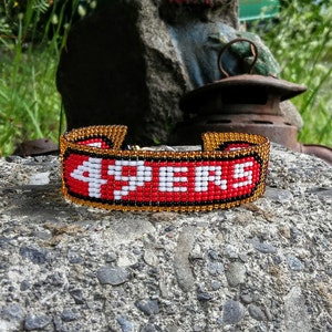 49ers Bracelet. San Francisco Forty Niners. Football Team. NFL. Beaded ...