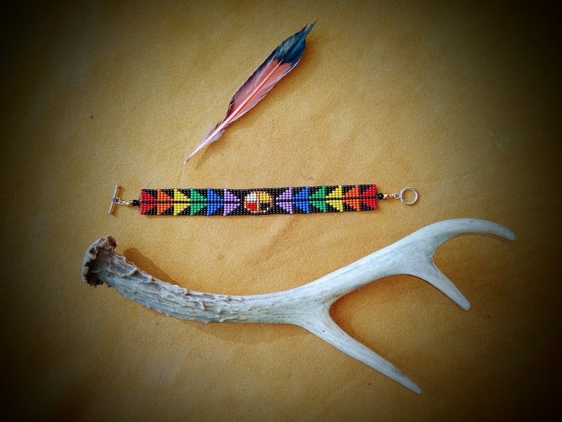 Sturgeon Back. Medicine Wheel. Basket Weave Design. Rainbow. Gay Native ...