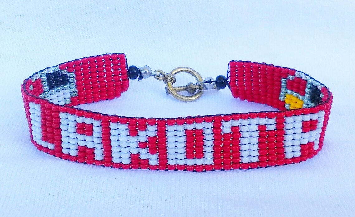 Loom Beaded Bracelet. Apache. Cherokee. Arapaho. Cree, Haida. Maidu ...