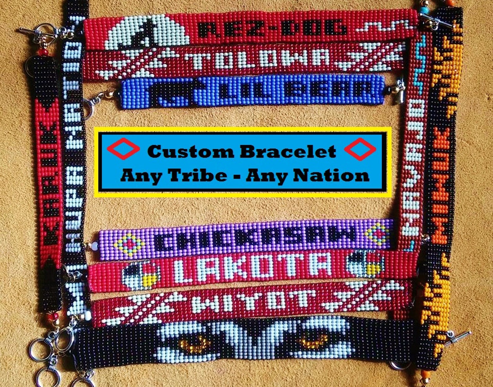 Loom Beaded Bracelet. Apache. Cherokee. Arapaho. Cree, Haida. Maidu ...