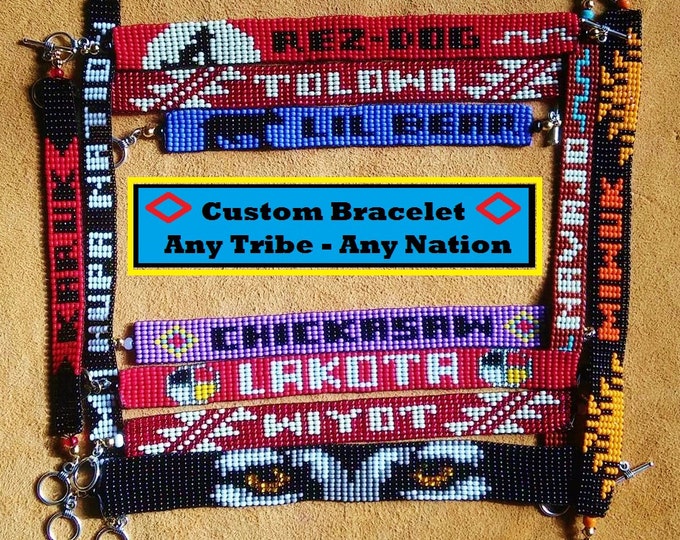 Loom Beaded Bracelet. Apache. Cherokee. Arapaho. Cree, Haida. Maidu ...