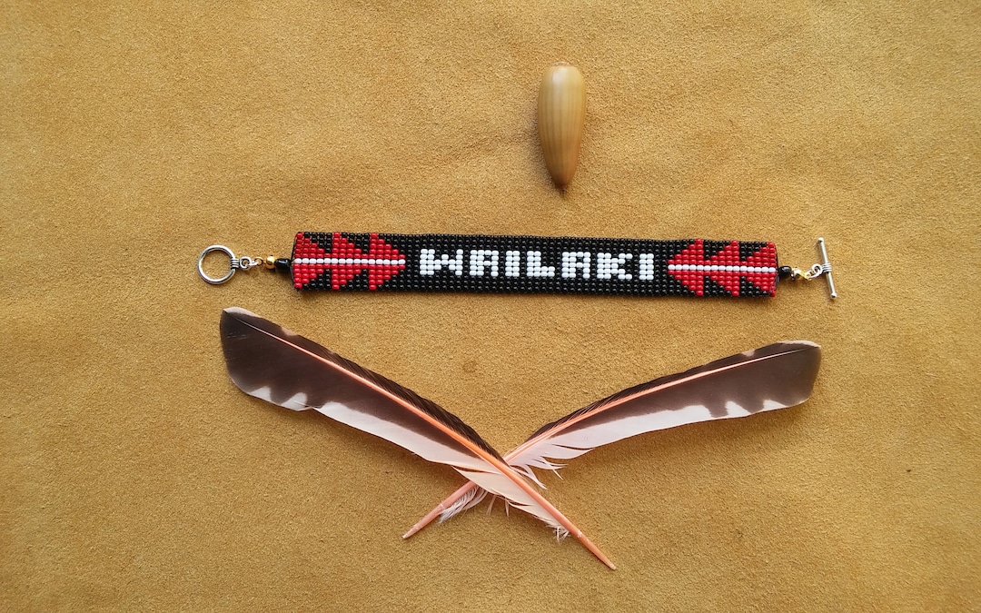 WAILAKI. Wailaki Tribe. Loom Beaded Bracelet. Yurok Hupa Wiyot Karuk ...