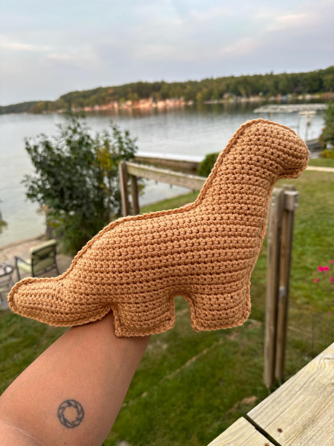 Crochet Dino Chicken Nugget Brontosaurus Dino Nugg Amigurumi Dinosaur ...