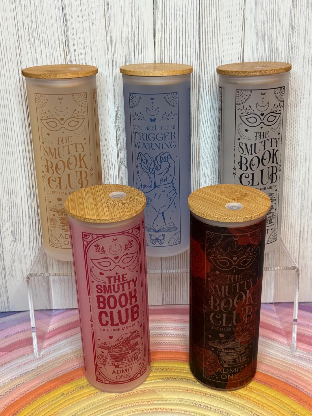 Smutty Book Club Glass Cup: Iced Coffee, Tea & Wine - Etsy