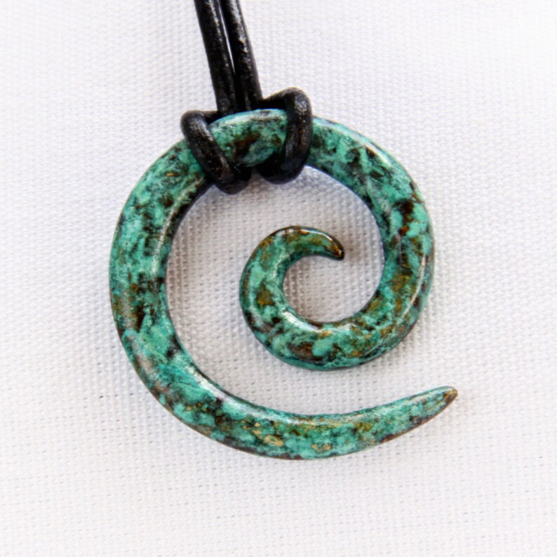 Koru Tribal Pendant in Blue Caribbean - Etsy