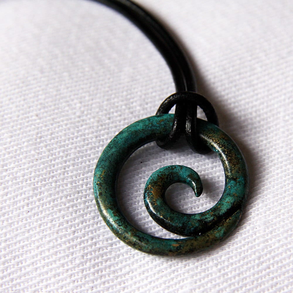 Constant Motion Bronze Pendant in Caribbean Coral - Etsy