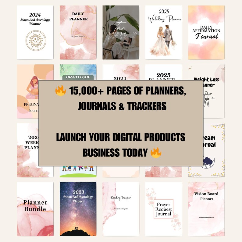 Canva Templates Mega Bundle Planners Journals Trackers Digital