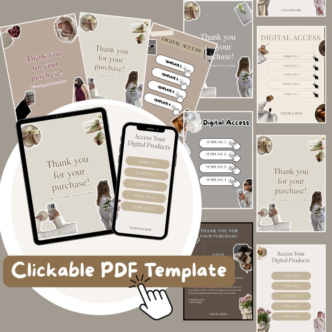 Clickable PDF Template | Hyperlinked for Digital Sellers (digital ...