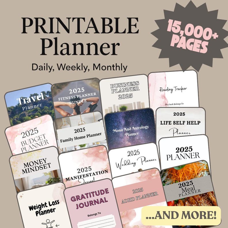 Canva Templates Mega Bundle Planners Journals Trackers Digital