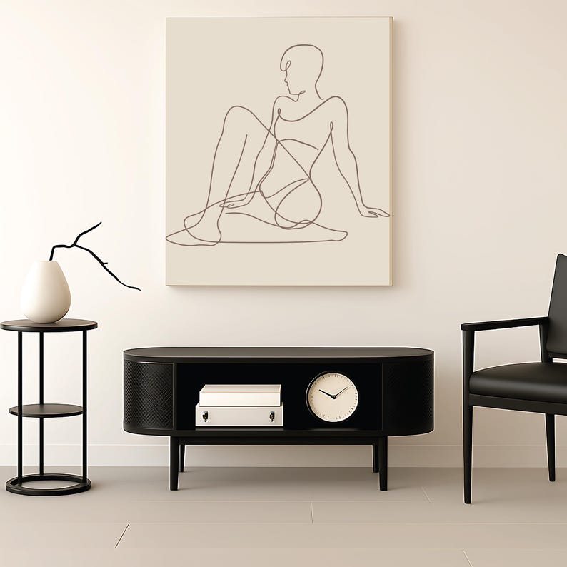 Elegant Feminine Line Art – Minimalist One Line Drawing, Modern Body ...