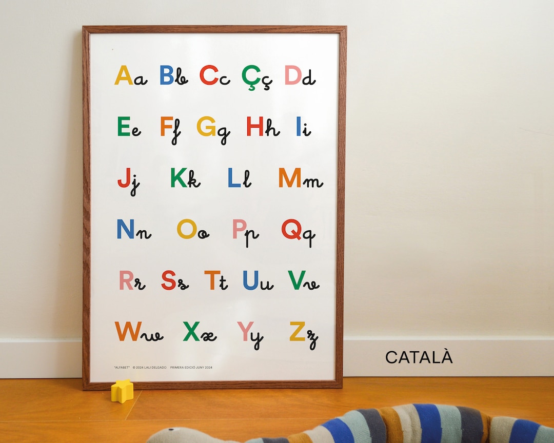 Catalan Alphabet. Educational Alphabet Letters Poster for Children ...