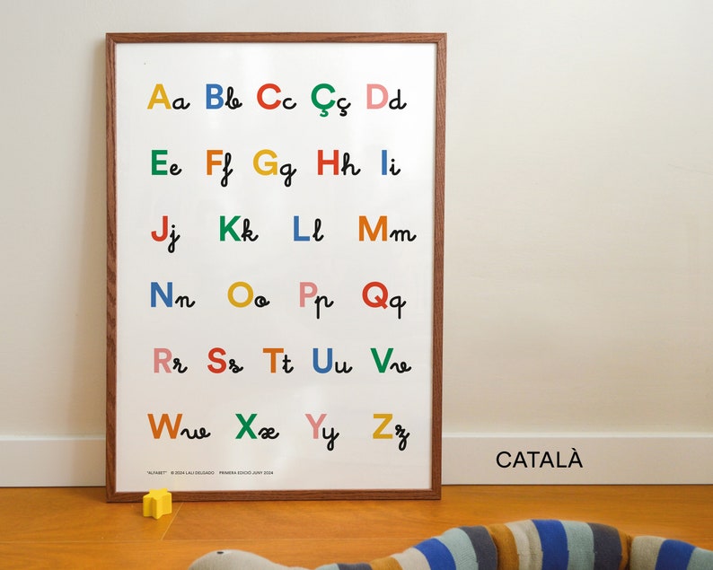 Catalan Alphabet. Educational Alphabet Letters Poster for Children ...
