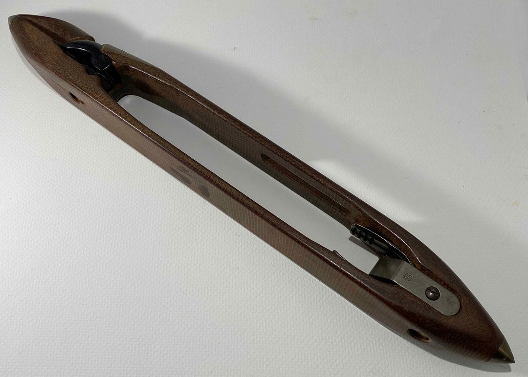 Antique Weaving Shuttle Boat Style With Brass Ends Weaver Loom 17.5 ...